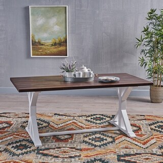 Modern Cassia Farmhouse Dining Table，Suitable for Living Room, Dining ...