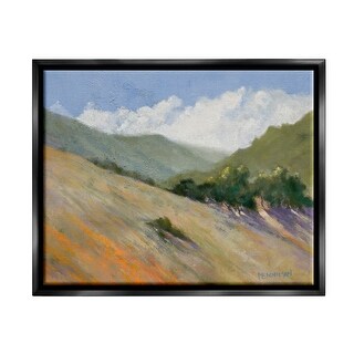 Stupell Sloped Nature Modern Landscape Framed Floater Canvas Wall Art ...