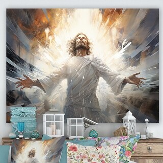 Designart "Jesus Resurrection Religious Radiance I" Christianity Wall ...