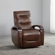 Spruce & Spring Regan Leather Power Recliner Swivel Glider Rocker with ...