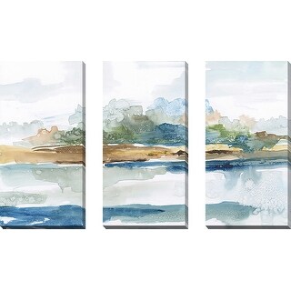 "Blue Solace" 3 Piece Set on Canvas - Bed Bath & Beyond - 36631649