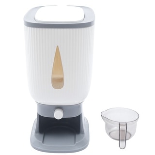 Large 22 Lbs Rice Dispenser with Lid and Measuring Cup Grey - Bed Bath ...