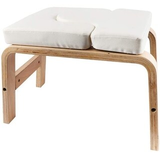 Yoga Headstand Bench Wood Pu Pad Steady Inversion Chair White - Bed ...