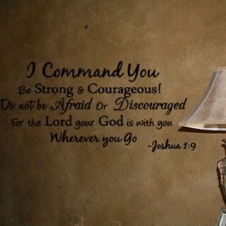 I Command You Joshua 1:9 Religious Decal Vinyl Wall Decor 12" x 23 ...