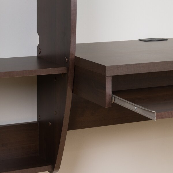 Espresso floating desk store