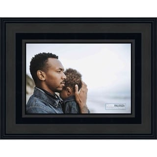 18x13 Lacquer Black Complete Wood Picture Frame with UV Acrylic, Foam ...