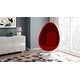 Oval Ball Red/White Lounge Chair - 54"H (SH 17") x 33"W x 31"D - Bed ...