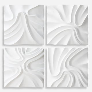 Uttermost 04368 Snowdrift 15" x 15" Sculptural Wall Panels - Set of 4 ...