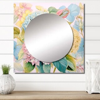 Designart "Retro Hydrangea Bouquet In Vintage Pastel III" Hydrangea ...