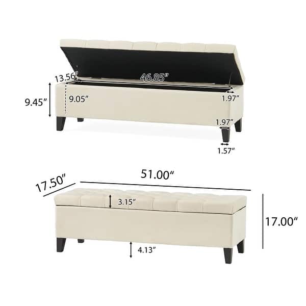 Ottilie Button Tufted Storage Ottoman Bench By Christopher Knight Home