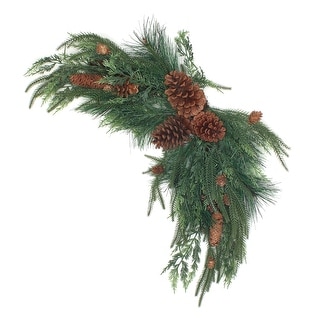 National Tree Company 26 in. Mixed Pine Christmas Corner Swags - Green ...