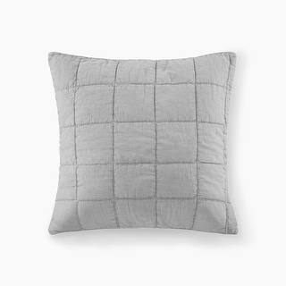Gracie Mills Griffin Textured Grid European Pillow Sham - Bed Bath ...