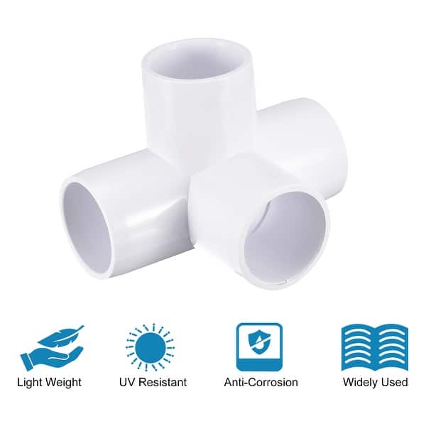 15Pack 4 Way PVC Elbow Fittings, 3/4 Inch PVC Pipe Fitting Connectors ...