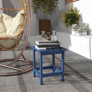 Outsunny Side Table, Square Patio End Table, Weather Resistant - Bed ...