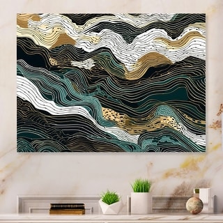 Designart "Exploring Abstracted Lines III" Minimalism Line Art Metal ...