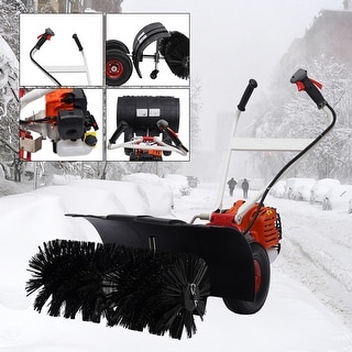 2 Stroke 52cc Hand-pushed Snow Plow Double Handle - 43*24*15inch - Bed ...