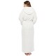 Women's Hooded Long Bathrobe Terry Cotton - Full Ankle Length Spa Robe ...