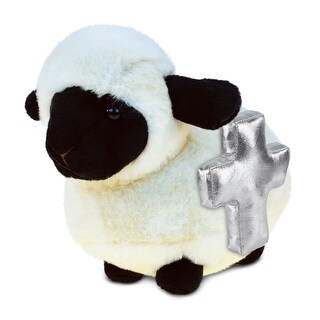 DolliBu Valais Blacknose Sheep Stuffed Animal with Silver Cross Plush ...