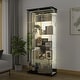 Tempered Glass Display Cabinet With Bluetooth LED Strip Light And ...