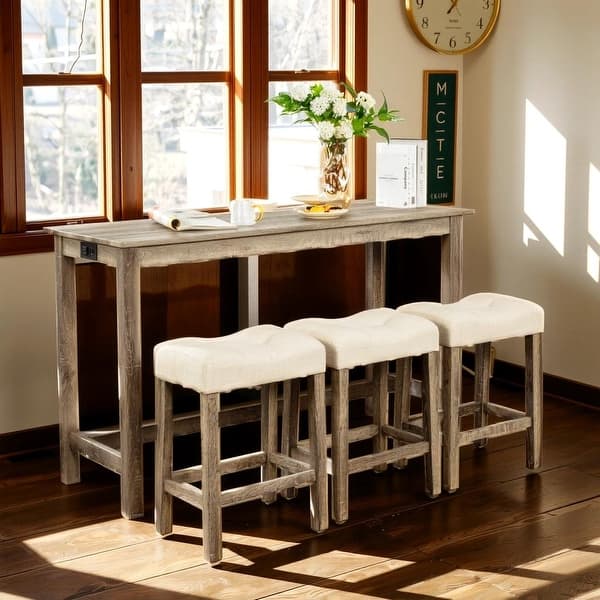 bar seating behind couch