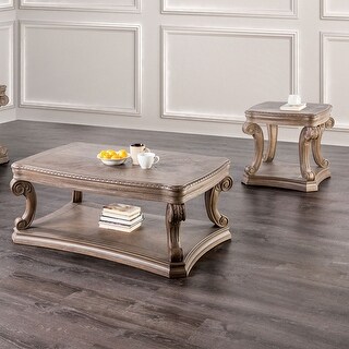 Furniture of America Cassian Traditional 2-Piece Weathered Oak Solid ...