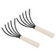 2Pcs 9 Inch 5 Tines Garden Claw Rake Hand Rake Cultivator Claw Soil ...