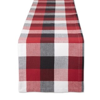 Checkered Table Runner - 108" - Red and Black - Bed Bath & Beyond ...