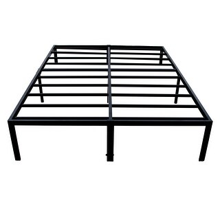 Modern Twin Steel Platform Foundation With Heavy-Duty Frame And Simple ...