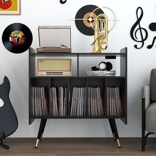 2-Shelf Audio Record Rack with USB interface - Bed Bath & Beyond - 39959828