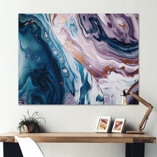 Designart "Solid Abstract Marble" Abstract Marble Canvas Wall Art - Bed ...