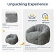 Giant Bean Bag Chair,Shell-Shaped Oversized Bean Bag Chair with Fille ...