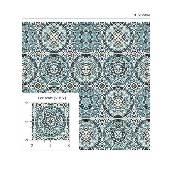 Surface Style Color Wheel Capri Tile Peel and Stick Wallpaper - 20.5 in ...