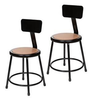 Hampden Furnishings (2 Pack) Flynn Collection Steel Frame Science Stool ...
