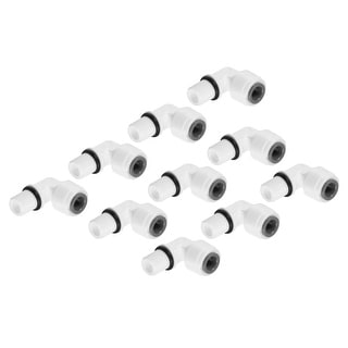 10Pcs Pneumatic Push to Connect Fitting Elbow POM 1/8NPT Male Thread ...