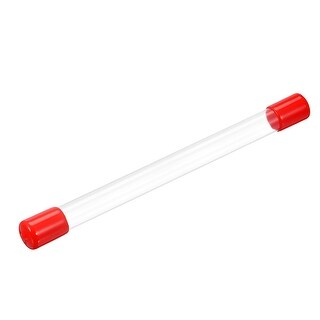 Clear Rigid Tube Plastic Tubing with Red Cap 14mmx15mm/0.55"x0.6", 1 ...