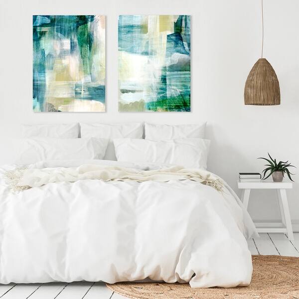 Rain Collage by Hope Bainbridge 2 Piece Wrapped Canvas Wall Art Set ...