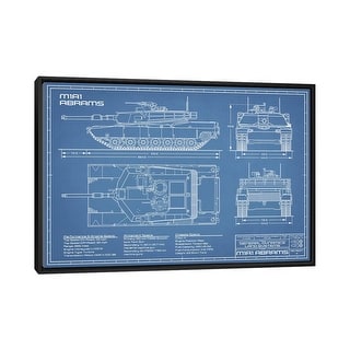 iCanvas "1980 M1A1 Abrams Battle Tank Blueprint" by Action Blueprints ...
