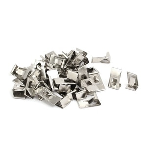 26mmx14mm Picture Photo Frame Metal Spring Turn Clip Hanger Siver Tone ...