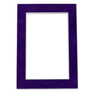 6x10 Mat Bevel Cut for 4x8 Photos - Acid Free Purple Crocus Suede ...