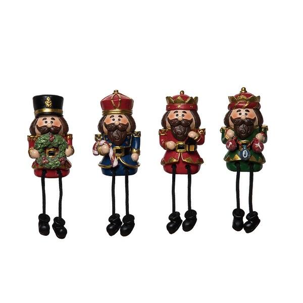 Resin Nutcracker Shelf Sitter Figurines Set of 4 Colorful Decor - Bed ...
