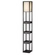 Murray Three Drawer Shelf Lamp in Black PVC Veneer on MDF with a Off ...