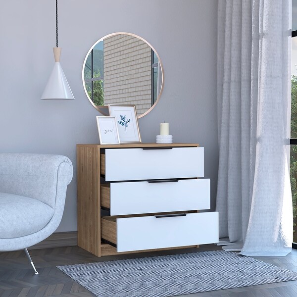 TUHOME Kaia 27 inch Wide Contemporary 3 Drawer Dresser On Sale Bed Bath Beyond 28593586