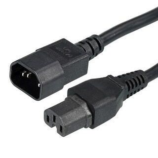AC Power Cord 3 Prong C14 Male to C15 Female 1.5M PDU Extension Cable ...