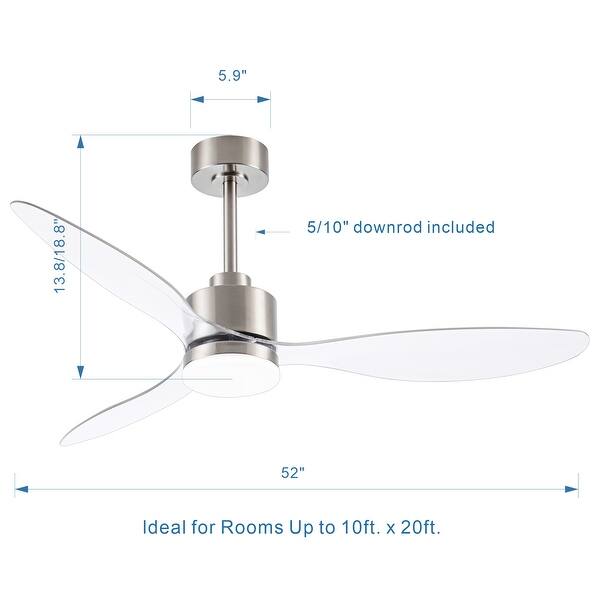 52 Inch LED Ceiling Fan with Lights Remote(3-Blade) - Bed Bath & Beyond ...