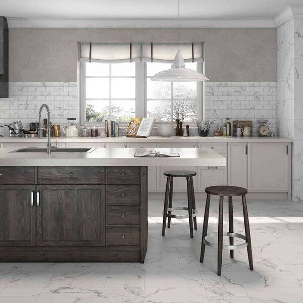 Albuquerque 2x2 Calacatta Matte Porcelain Grid Mosaic Tile - Floor ...