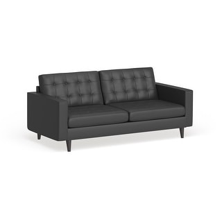 Carson Carrington Eggedal Tufted Bonded Leather Sofa - Bed Bath ...