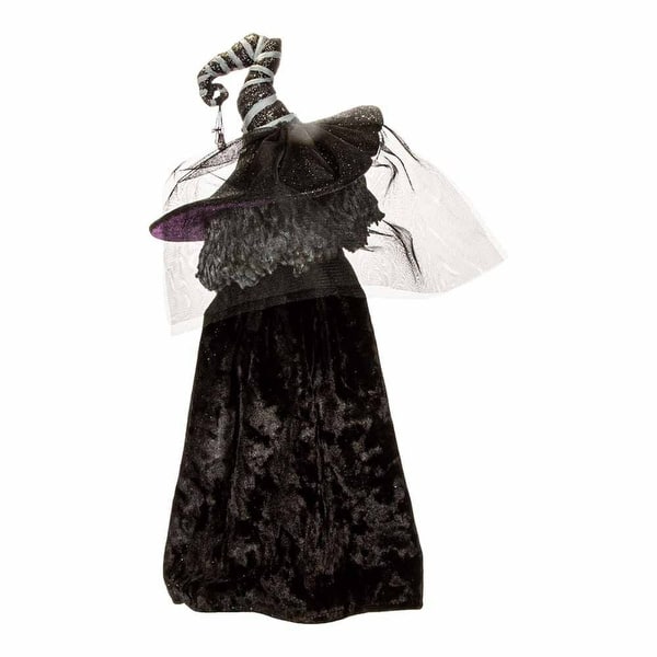 17" Hollywood Witch Halloween Nutcracker on Round Base - Black - Bed ...