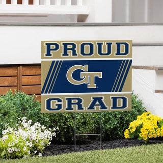 Georgia Tech 24" x 18" Graduation Coroplast Outdoor Yard Sign - Bed ...