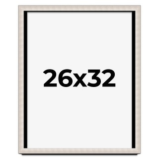 26x32 Shadow Box Frame Silver Real Wood Contemporary Shadowbox Display ...