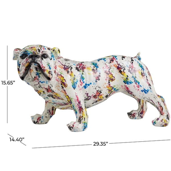 Multi Colored Resin Bulldog Sculpture - Bed Bath & Beyond - 38297394